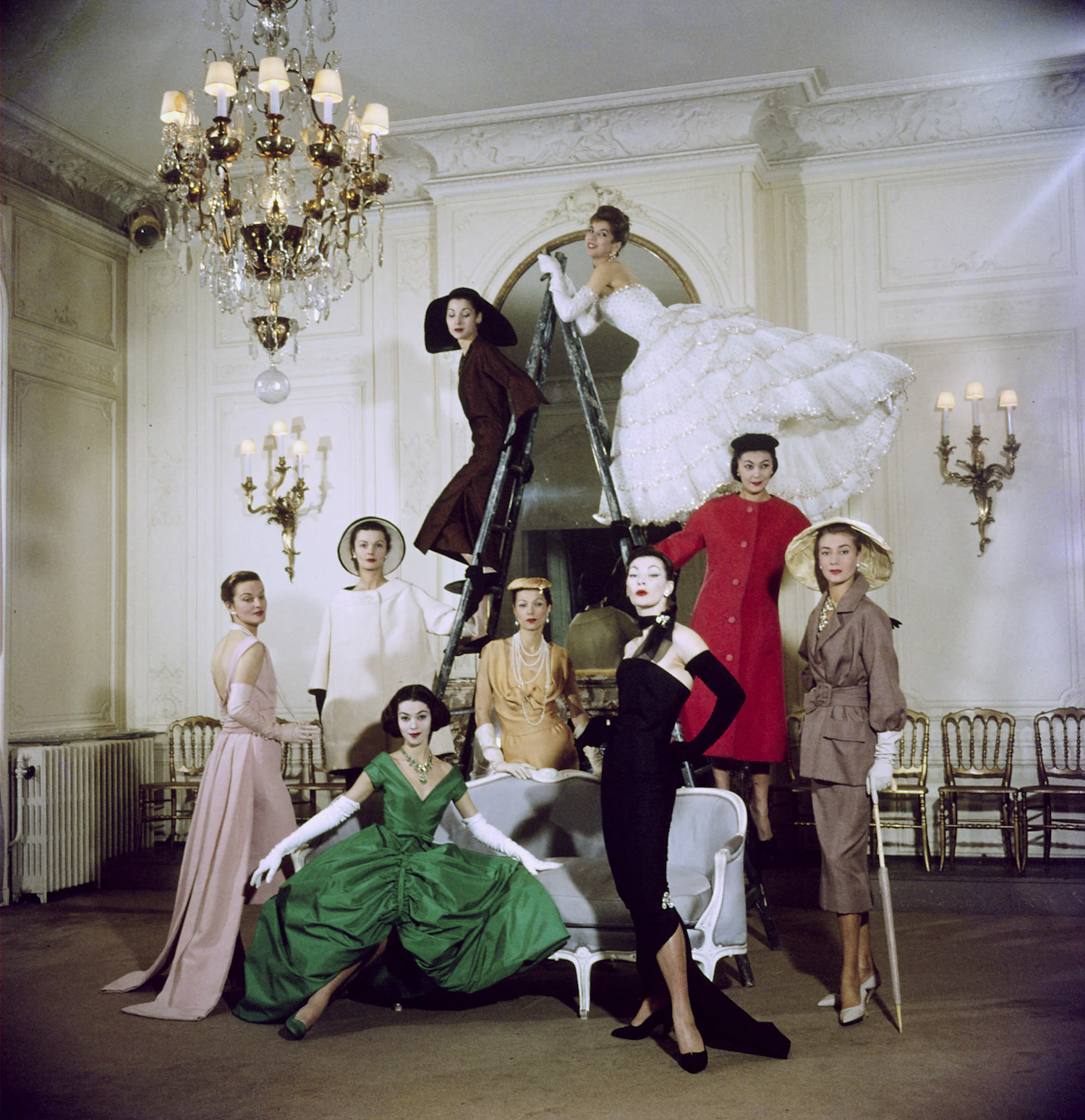 The models’ dressing room