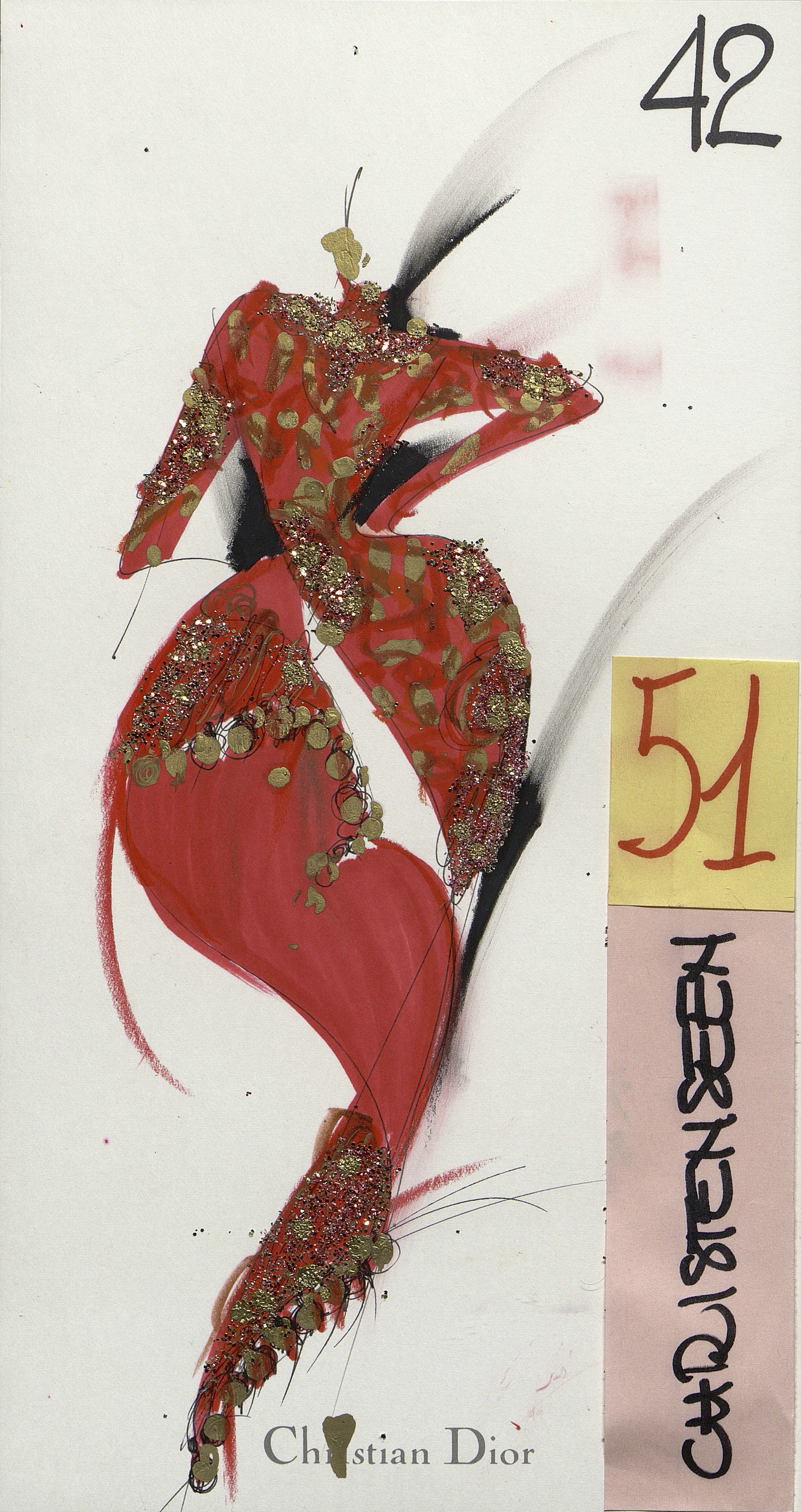 Sketches by Gianfranco Ferré | La Galerie Dior