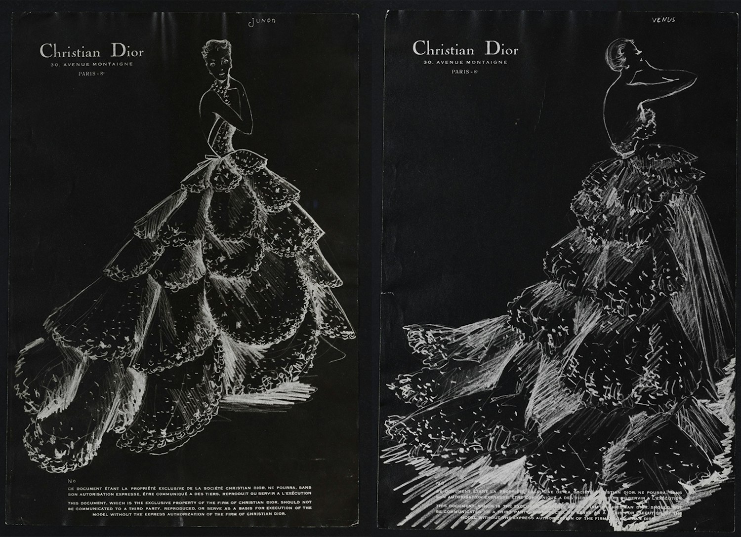 Junon, Haute Couture Fall-Winter 1949, Milieu du siècle line | La ...