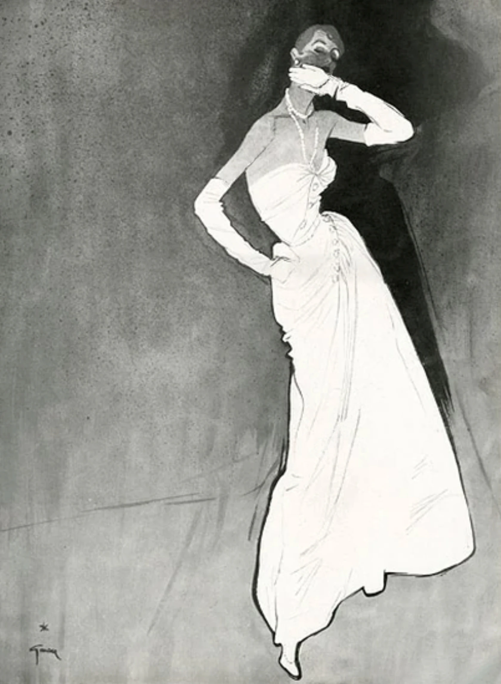 Gruau, Haute Couture Fall-Winter 1949, Milieu du siècle line | La ...