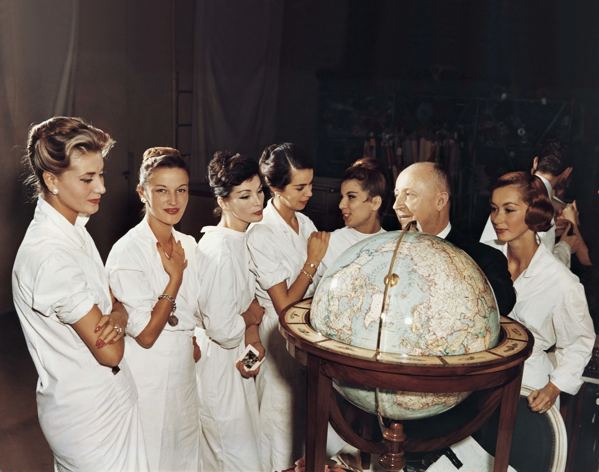 The models’ dressing room